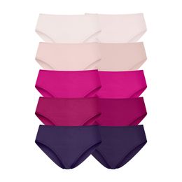 Damen Jazz-Pants Slips, PETITE FLEUR BY LASCANA, Gr. 36, lila, Obermaterial: 95% Baumwolle, 5% Elasthan, unifarben, Unterhosen, aus elastischer