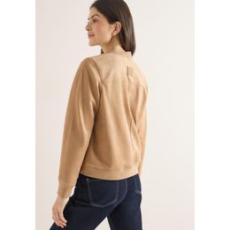 Cecil Damen Blousongolden camel, Gr. L, unifarben, Web, Obermaterial: 94% Polyester, 6% Elasthan. Futter: 100% Polyester, Jacken, mit Taschen