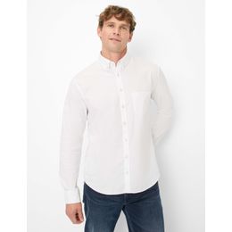 Brax Herren Langarmhemd "Style DANIEL", wei&szlig;, Gr. M, Web, 97% Baumwolle, 3% Elasthan, Hemden