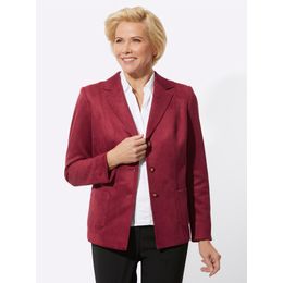 CLASSIC Damen Jackenblazer "Lederimitat-Blazer", rot, Gr. 38, 90% Polyester, 10% Elasthan, Blazer