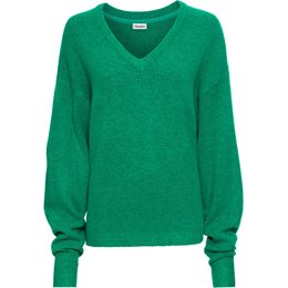 bonprix Damen Strickpullover "Oversize-Strick-Pullover", gr&uuml;n, Gr. 48, unifarben, Strick, Obermaterial: 75% Polyacryl, 22% Polyester, 3% Elasthan,