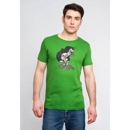 logoshirt Herren T-Shirt "Der kleine Maulwurf", gr&uuml;n, Gr. XL, bedruckt, 100% Baumwolle, Shirts, mit Der kleine Maulwurf-Print