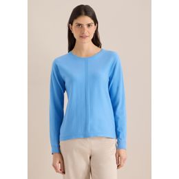 Strickpullover Cecil, Damen, Gr. XL (44), cloud blau, Stoff, 50% Viskose, 28% Polyester, 22% Nylon, unifarben, normal normal, Rundhals, Rippb&uuml;ndchen, Pullover Strickpullover, soft und weich
