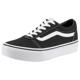 Vans Plateausneaker "Ward Platform", Gr. 32,5, schwarz-wei&szlig;, Textil, Schuhe, aus textilem Canvas-Material