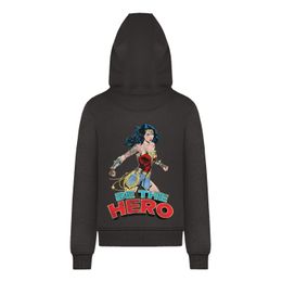 F4NT4STIC Herren Kapuzenpullover "Wonder Woman Be The Hero", schwarz, Gr. XXL, Obermaterial: 65% Baumwolle, 35% Polyester, Pullover, Official Merch