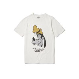 Recovered Herren T-Shirt "Disney Goofy The Original Goof", beige, Gr. S, bedruckt, 100% Baumwolle, Shirts, im zeitlosen Design