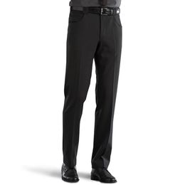 MEYER Herren Chinos "Diego", schwarz, Gr. 56, unifarben, 53% Polyester, 44% Wolle, 3% Elasthan, Hosen, mit Stretch-Dehnbund
