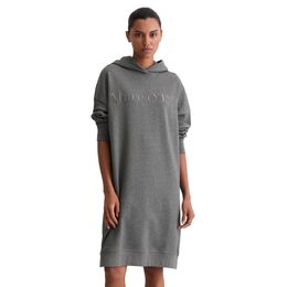 Marc O'Polo Jerseykleid MARC O'POLO "aus reiner Bio-Baumwolle", Damen, Gr. M, Normalgr&ouml;&szlig;en, warm granite melange, Obermaterial: 100% Baumwolle, unifarben, relaxed fit knielang, Rundhals, Rippb&uuml;ndchen, Kleider Jerseykleid