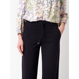 Toni Damen Schlupfhose "Jenny Wide Leg", schwarz, Gr. 24, unifarben, Web, Obermaterial: 48% Polyamid, 42% Viskose, 10% Elasthan, Hosen, mit