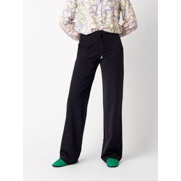 Toni Damen Schlupfhose "Jenny Wide Leg", schwarz, Gr. 21, unifarben, Web, Obermaterial: 48% Polyamid, 42% Viskose, 10% Elasthan, Hosen, mit