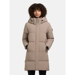 Khujo Damen Steppmantel "Haya Matt-YM", grau, Basic, Gr. XXL, Obermaterial: 100% Polyester. Futter: 100% Nylon. Wattierung: 100% Polyester, M&auml;ntel,