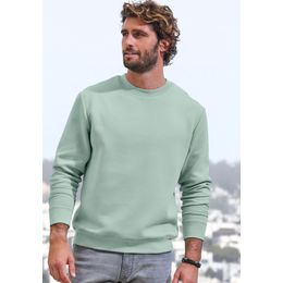 John Devin Herren Sweatshirt, gr&uuml;n, Gr. S, unifarben, Sweatware, Obermaterial: 52% Baumwolle, 47% Polyester, 1% Elasthan, Sweatshirts, Langarm,
