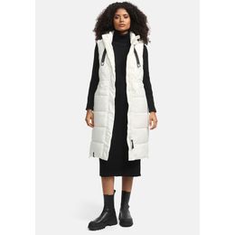 Marikoo Damen Steppweste "Narikaa", wei&szlig;, Gr. L, Obermaterial: 100% Polyester. Innenseite: 100% Polyester, Westen, mit weichem Teddyfell