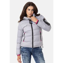 Cipo & Baxx CIPO & BAXX Damen Winterjacke "Jacken", grau, Gr. XL, unifarben, 100% Polyester, Jacken, im modernen Look, WM138