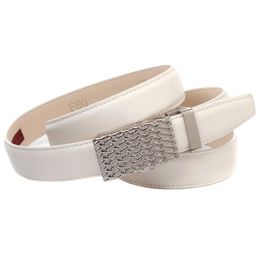 Anthoni Crown Damen Lederg&uuml;rtel, wei&szlig;, Gr. 85, unifarben, Leder, G&uuml;rtel, Traumhafter Automatik Lederg&uuml;rtel