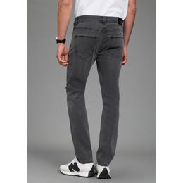 Bruno Banani Herren Slim-fit-Jeans "Grady"dunkelgrau damaged, Gr. 31, Destroyed-Effekte, Obermaterial: 70% Baumwolle, 28% Polyester, 2% Elasthan,