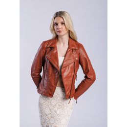 Freaky Nation Damen Lederjacke "Taxi Driver-FN NYC"cognac, Gr. M, Oberstoff: 100% Leder; Futter: 100% Baumwolle, Jacken