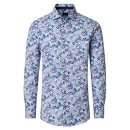 Businesshemd Venti "Venti Businesshemd Print", Herren, Gr. 40, Normalgr&ouml;&szlig;en, blau, 100% Baumwolle, bedruckt, comfort fit, Hemden
