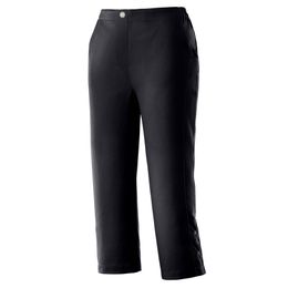 Classic Basics Damen Caprihose, schwarz, Gr. 50, unifarben, 100% Polyester, Hosen