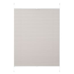 Plissee K-home, B:90cm H:130cm, grau, Obermaterial: 100% Polyester, Badezimmer, Plissees, "Siena"