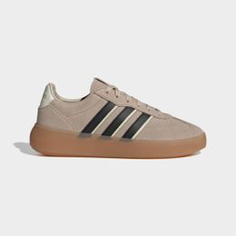 Damen Sneaker "BARREDA DECODE", adidas Sportswear, Gr. 42wonder beige, ice gold metallic, gum10, Leder, Schuhe, inspiriert vom Design des adidas