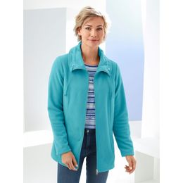 Classic Basics Damen Fleecejacke, blau, Gr. 54, unifarben, 100% Polyester, Jacken
