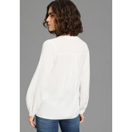 Laura Scott Damen Schlupfbluse, wei&szlig;, Gr. 46, unifarben, Web, Obermaterial: 100% Viskose, Blusen, f&uuml;r Casualmode und Streetwear, aus Viskose,