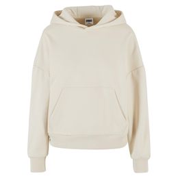 Kapuzenpullover Urban Classics "Urban Classics Damen Ladies Cozy Oversized Hoody", Damen, Gr. L, sandwei&szlig;, 95% Baumwolle, 5% Elasthan, unifarben, loose fit, ohne Ausschnitt, Pullover Kapuzenpullover
