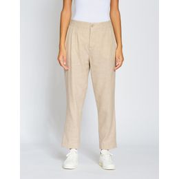 Gang Damen Relaxhose "Gang Hosen Relaxed 94AVA", beige, Gr. 29, Stoff, 85% Baumwolle, 15% Leinen, Hosen