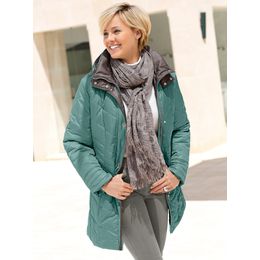 Casual Looks Damen Steppjacke, gr&uuml;n, Gr. 18, gemustert, mehrfarbig, unifarben, 100% Polyester, Jacken