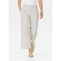 Stehmann Damen Stoffhose "Fabienne3-700", beige, Gr. 46, unifarben, Web, Obermaterial: 65% Baumwolle, 31% Polyamid, 4% Elasthan, Hosen, 7/8-Hose mit