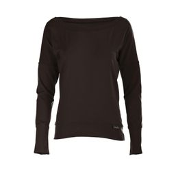 WINSHAPE Damen Oversize-Shirt "Longsleeve WS2", schwarz, Gr. L, 90% Baumwolle, 10% Elasthan, Shirts