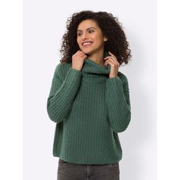 Heine Damen Strickpullover "Pullover", gr&uuml;n, Gr. 42, unifarben, 72% Polyacryl, 18% Polyester, 10% Polyamid, Pullover