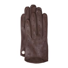 Gretchen Damen Lederhandschuhe "Summer Gloves", braun, Gr. 7,5, unifarben, 100% Leder, Handschuhe, mit praktischen Luftl&ouml;chern