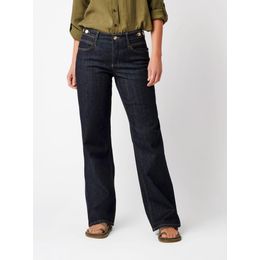 Toni Damen 5-Pocket-Jeans "Liv New Wide", blau, Gr. 36, Denim/Jeans, Obermaterial: 88% Baumwolle, 10% Polyester, 2% Elasthan, Jeans, mit weitem Bein,