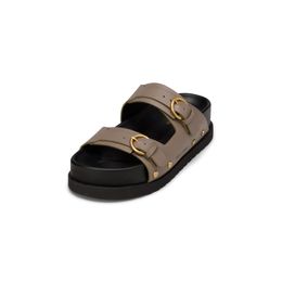 Marc O'Polo MARC O'POLO Damen Sandale "mit verstellbaren Riemen", Gr. 41, beige, Obermaterial: 100% Leder, unifarben, Schuhe