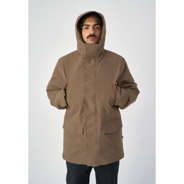 Cleptomanicx Herren Parka "Reset", braun, Gr. XL, unifarben, 100% Polyamid, Jacken, mit getapten N&auml;hten