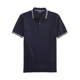OLYMP Herren Poloshirt "Casual", blau, Gr. L, Piqu&eacute;, Obermaterial: 100% Baumwolle, Shirts, farbliche Kontrast-Details