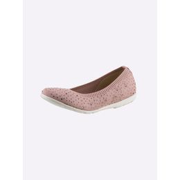 Caprice Damen Ballerina, Gr. 38, rosa, Textil, Schuhe