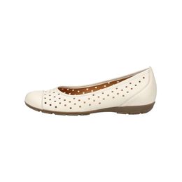 Gabor Damen Ballerina "Gabor Ballerinas Leder", Gr. 40,5creme, Leder, Schuhe
