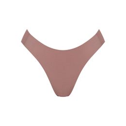 Sloggi Damen Slip "ZERO Feel 2.0 High leg", Gr. L, braun, Single Jersey, Obermaterial: 76% Polyamid, 24% Elasthan, Unterhosen, nahtlos und unsichtbar