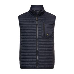 Camel Active Herren Steppwesteschwarz navy, Gr. M, unifarben, Steppware, Obermaterial: 100% Polyamid, Westen, mit Stehkragen und Rei&szlig;verschluss