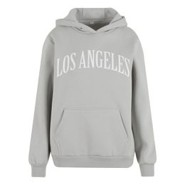 MISS TEE Damen Kapuzensweatshirt "Miss Tee Los Angeles Ladies Fluffy Hoody"lightasphalt, Gr. M, bedruckt, 70% Baumwolle, 30% Polyester, Sweatshirts