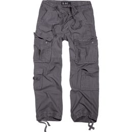 Cargohose Brandit "Brandit Herren Vintage Cargo Pants", Herren, Gr. 5XL, US-Gr&ouml;&szlig;en, charcoal, 100% Baumwolle, loose fit, Hosen Cargohose