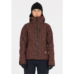 SOS Damen Skijacke "Cervinia", braun, Gr. XS, bedruckt, 100% Polyester, Jacken, im hochfunktionalen und angesagten Design