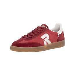 Rieker Damen Sneaker "Rieker Sneaker Glattleder", Gr. 44, rot, Glattleder, Schuhe