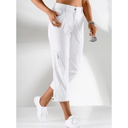 Casual Looks Damen Stretch-Hose, wei&szlig;, Gr. 36, unifarben, 98% Baumwolle, 2% Elasthan, Hosen