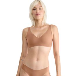 Sloggi Damen B&uuml;gelloser BH "ZERO Feel 2.0", Gr. S, braun, Single Jersey, Obermaterial: 76% Polyamid, 24% Elasthan, matt, unifarben, BHs,