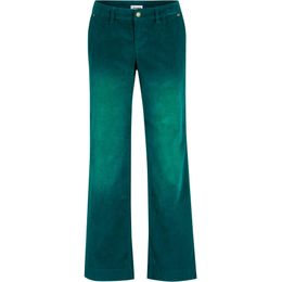 bonprix Damen Cordhose "Stretch-Cordhose, Wide", gr&uuml;n, Gr. 54, unifarben, Cord, Obermaterial: 98% Baumwolle, 2% Elasthan, Hosen, aus Baumwolle und
