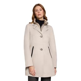 Gil Bret Damen Outdoorjacke, beige, Gr. 44, unifarben, Web, Obermaterial: 58% Baumwolle, 42% Polyester, Jacken, mit Stehkragen